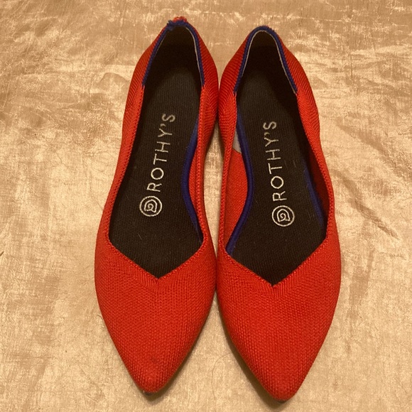 Rothy's | Shoes | Rothys Chilli Red Pointed Flats | Poshmark